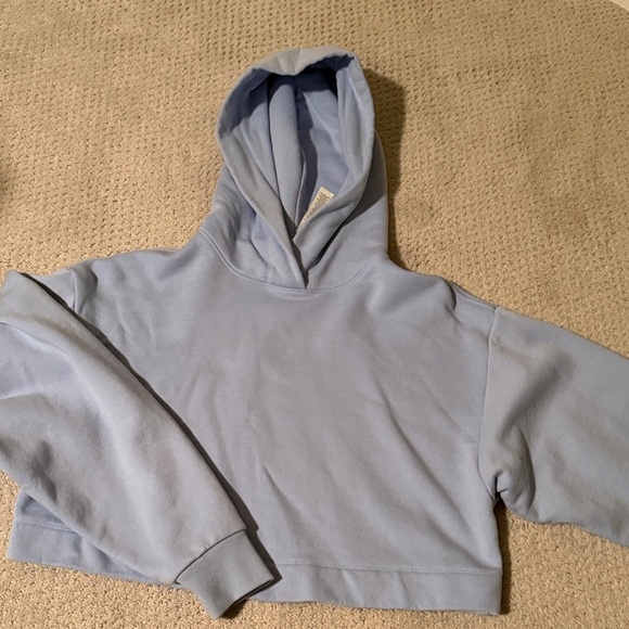 ALO Yoga | Sweaters | Alo Yoga Sky Blue Cropped Hoodie | Poshmark